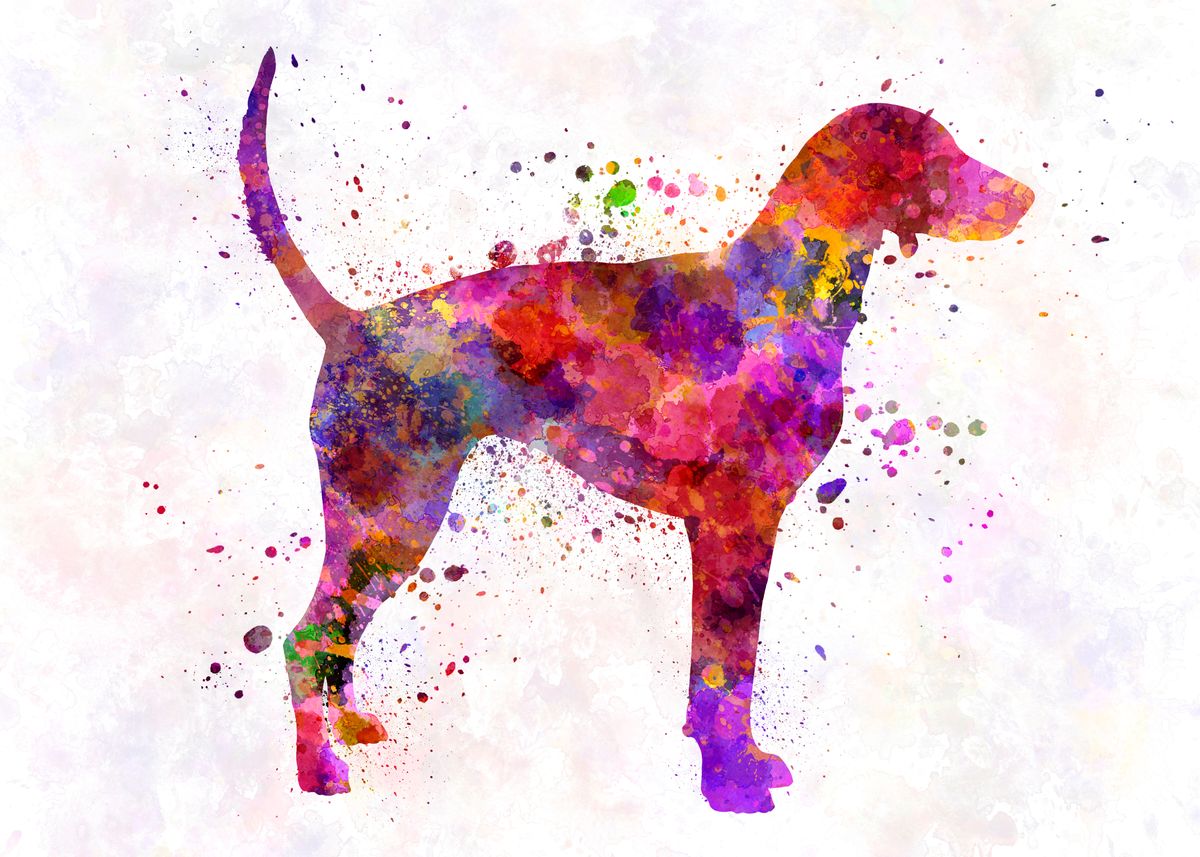 'American foxhound' Poster, picture, metal print, paint by Cristina ...