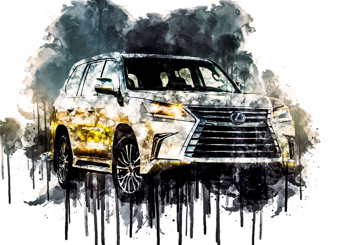 '2018 Lexus LX 570 ' Poster, picture, metal print, paint by Victoria ...