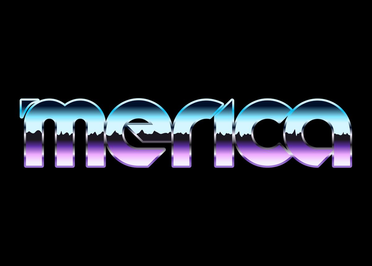 'Merica Chrome' Poster, picture, metal print, paint by Creatify ...