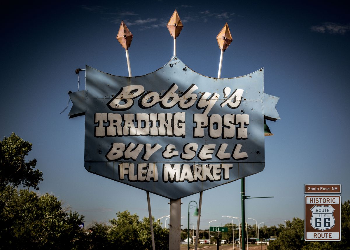 'Vintage Sign Santa Rosa' Poster, picture, metal print, paint by ...