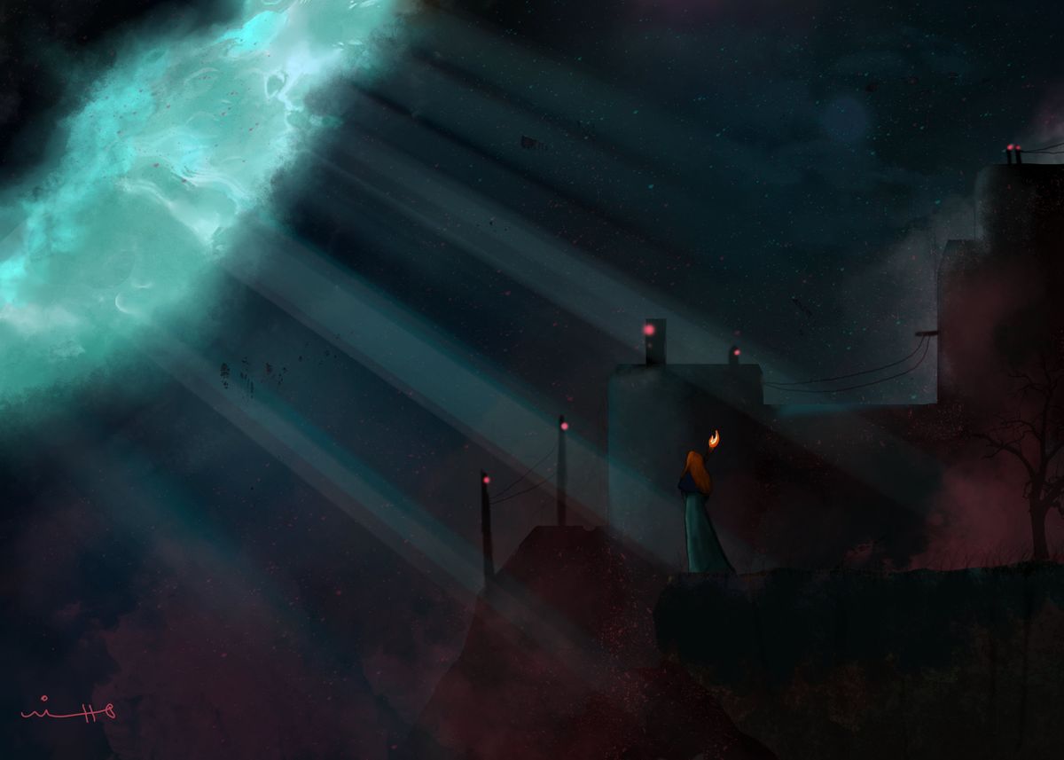 'A Breach of Hope' Poster, picture, metal print, paint by Hind Boucherit | Displate