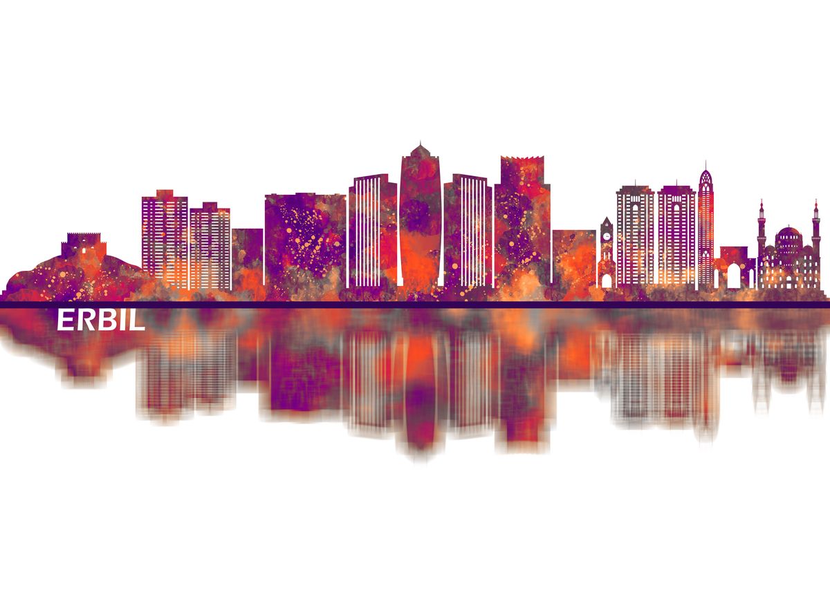 'Erbil Iraq Skyline' Poster by Towseef Dar | Displate