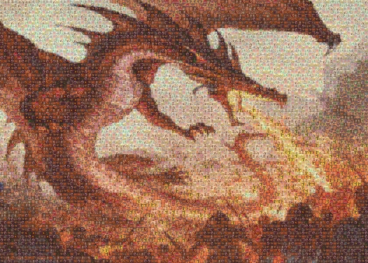 'Flying Red Dragon Attack' Poster, picture, metal print, paint by Burl ...