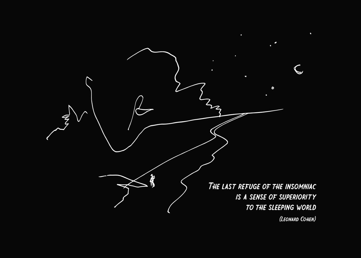 'Last Refuge of Insomniac' Poster, picture, metal print, paint by ...