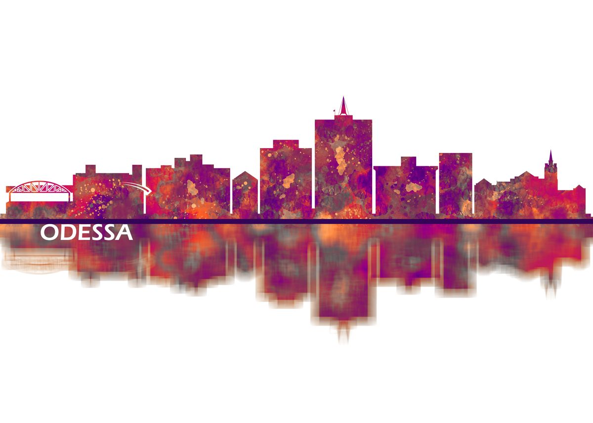 'Odessa Texas Skyline' Poster, picture, metal print, paint by Towseef ...