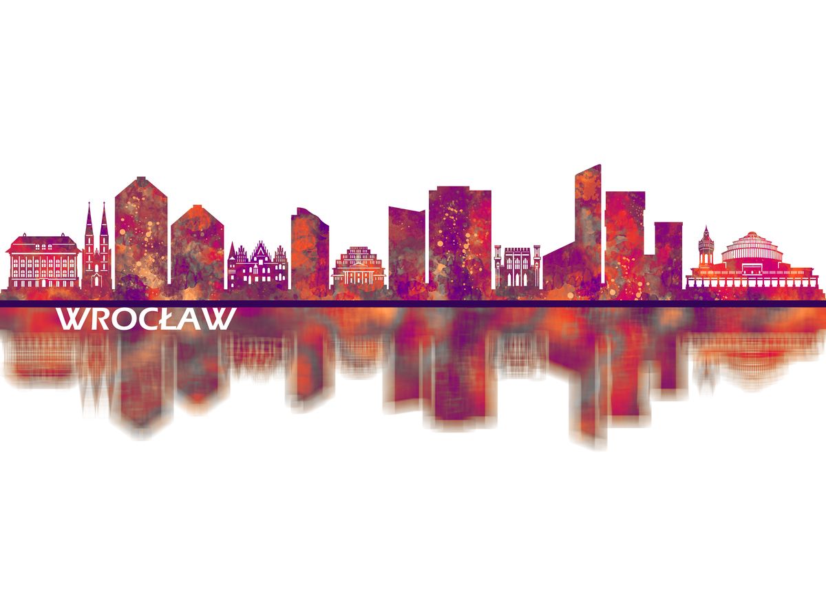 'Wroclaw Poland Skyline' Poster by Towseef Dar | Displate