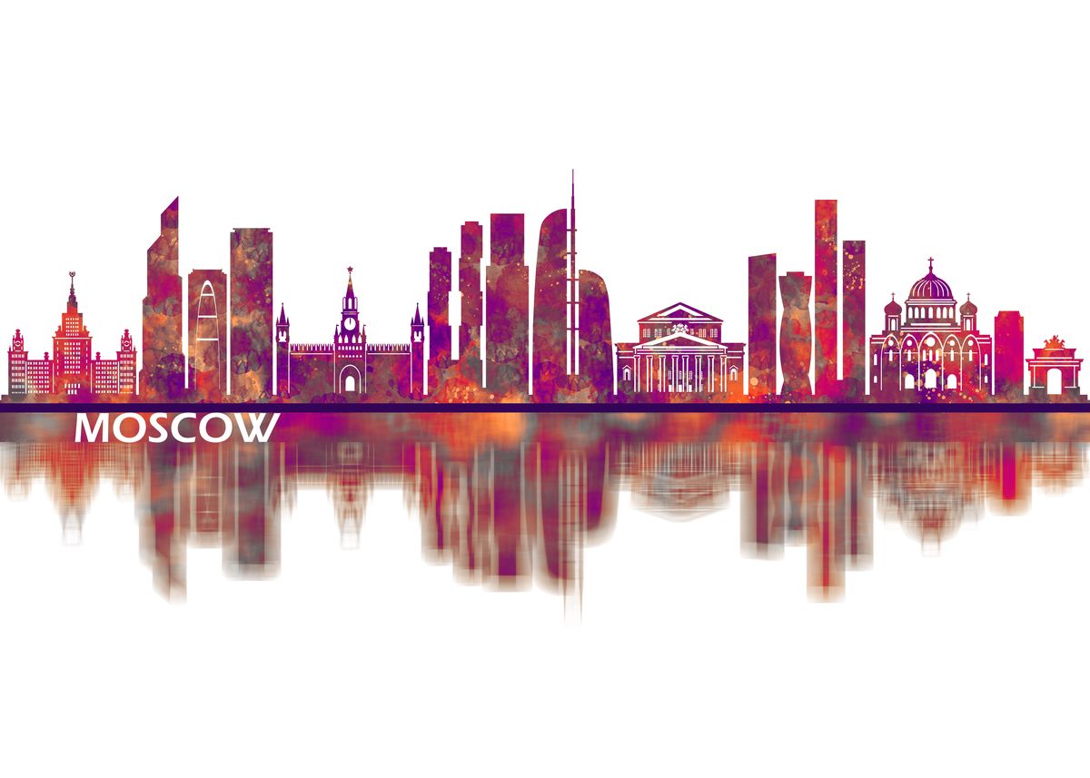 'Moscow Russia Skyline' Poster by Towseef Dar | Displate