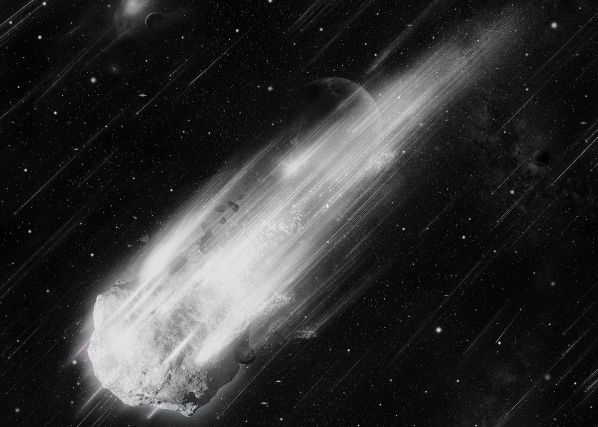 'Meteor trails' Poster, picture, metal print, paint by Mihai Catalin ...