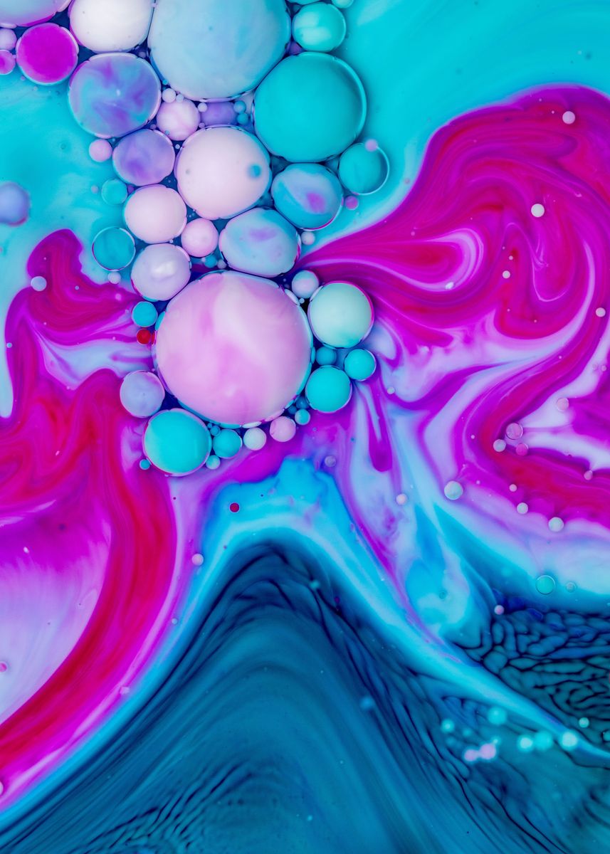 'Yanko Bubbles ' Poster, picture, metal print, paint by Nikolovi Art ...