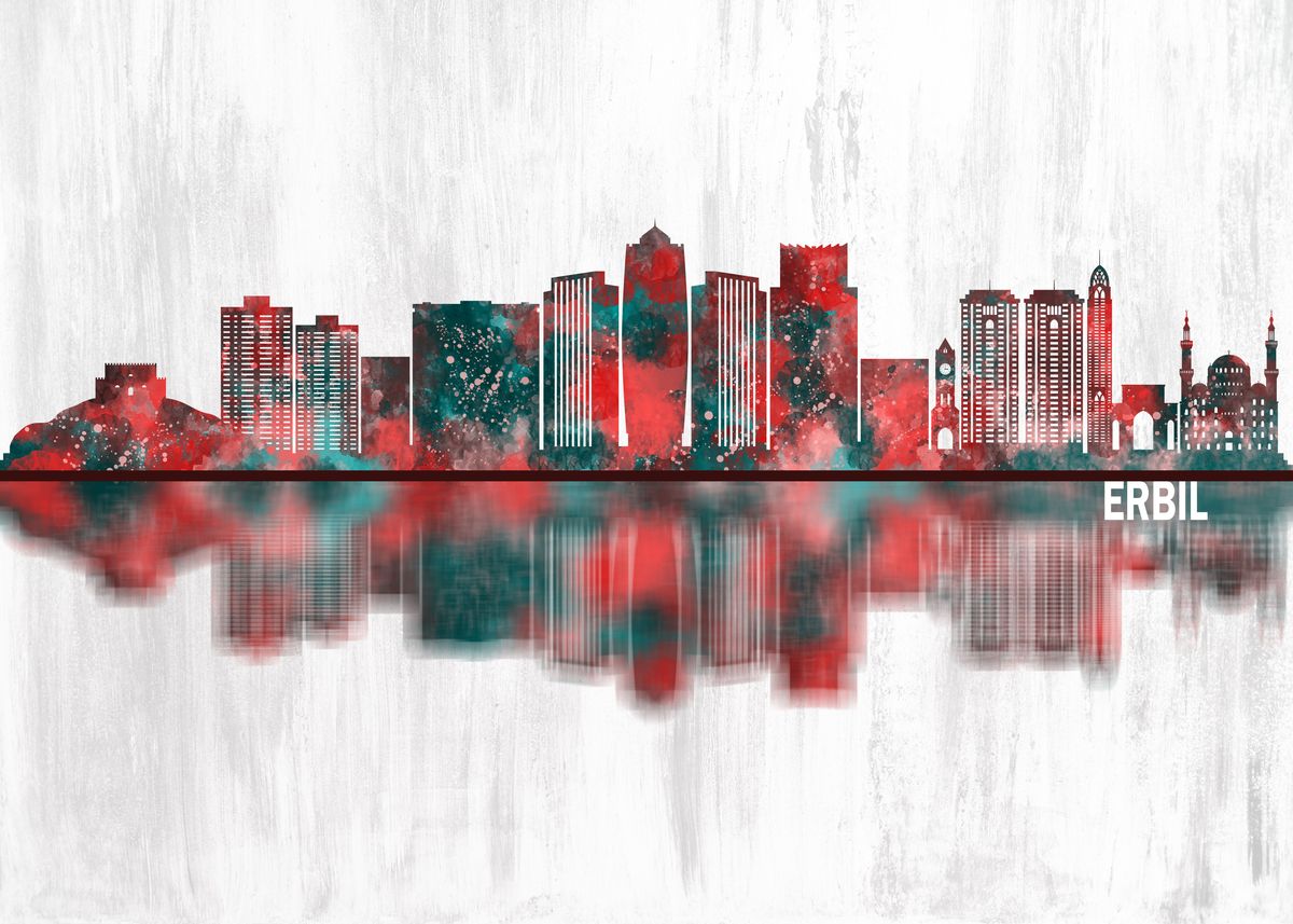'Erbil Iraq Skyline' Poster by Towseef Dar | Displate