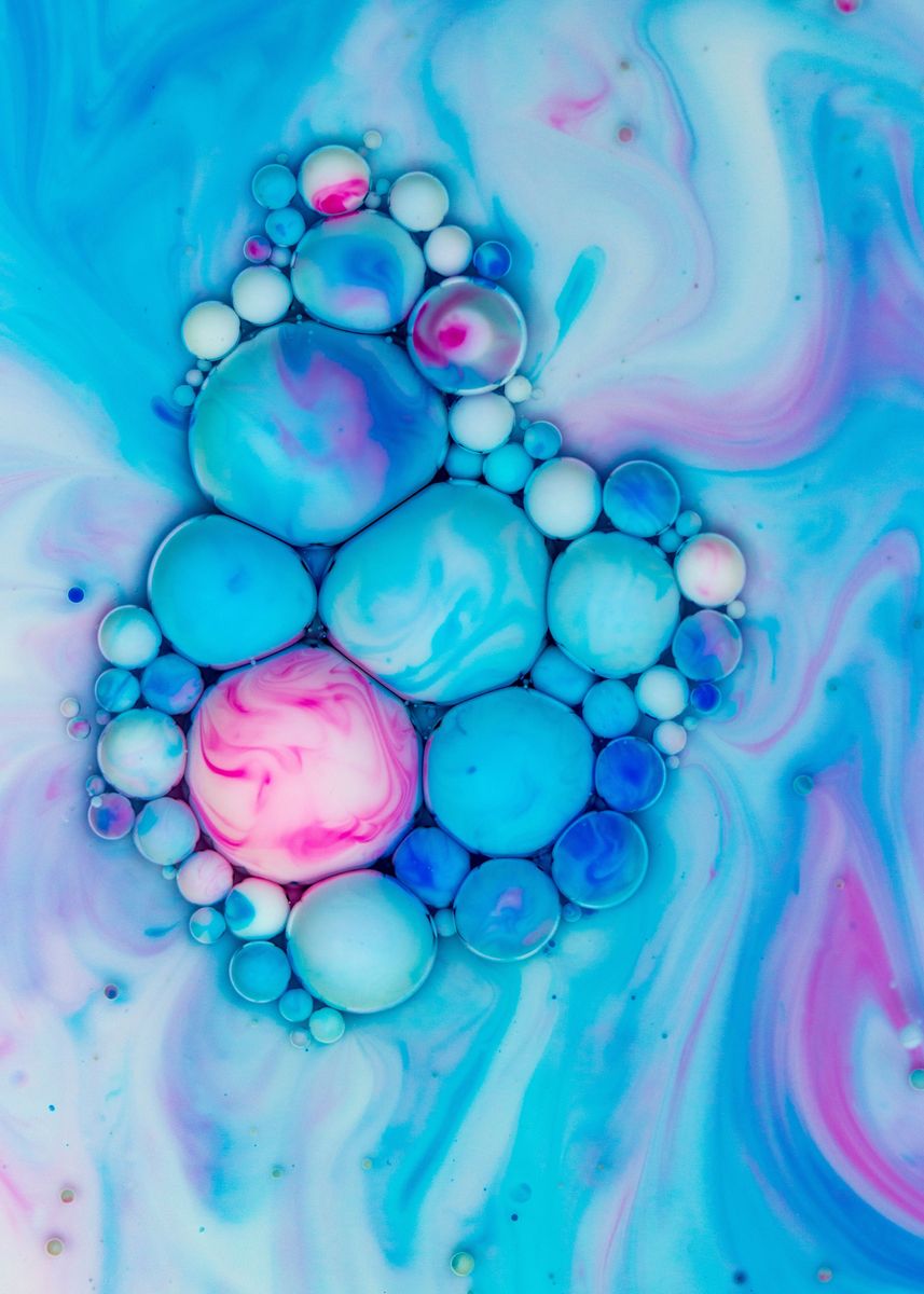 'Maria Bubbles Art' Poster, picture, metal print, paint by Nikolovi Art ...