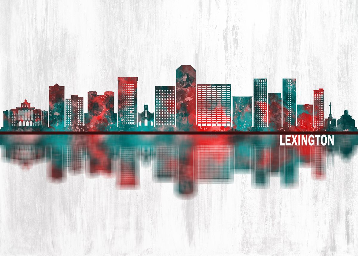 'Lexington Kentucky Skyline' Poster by Towseef Dar | Displate