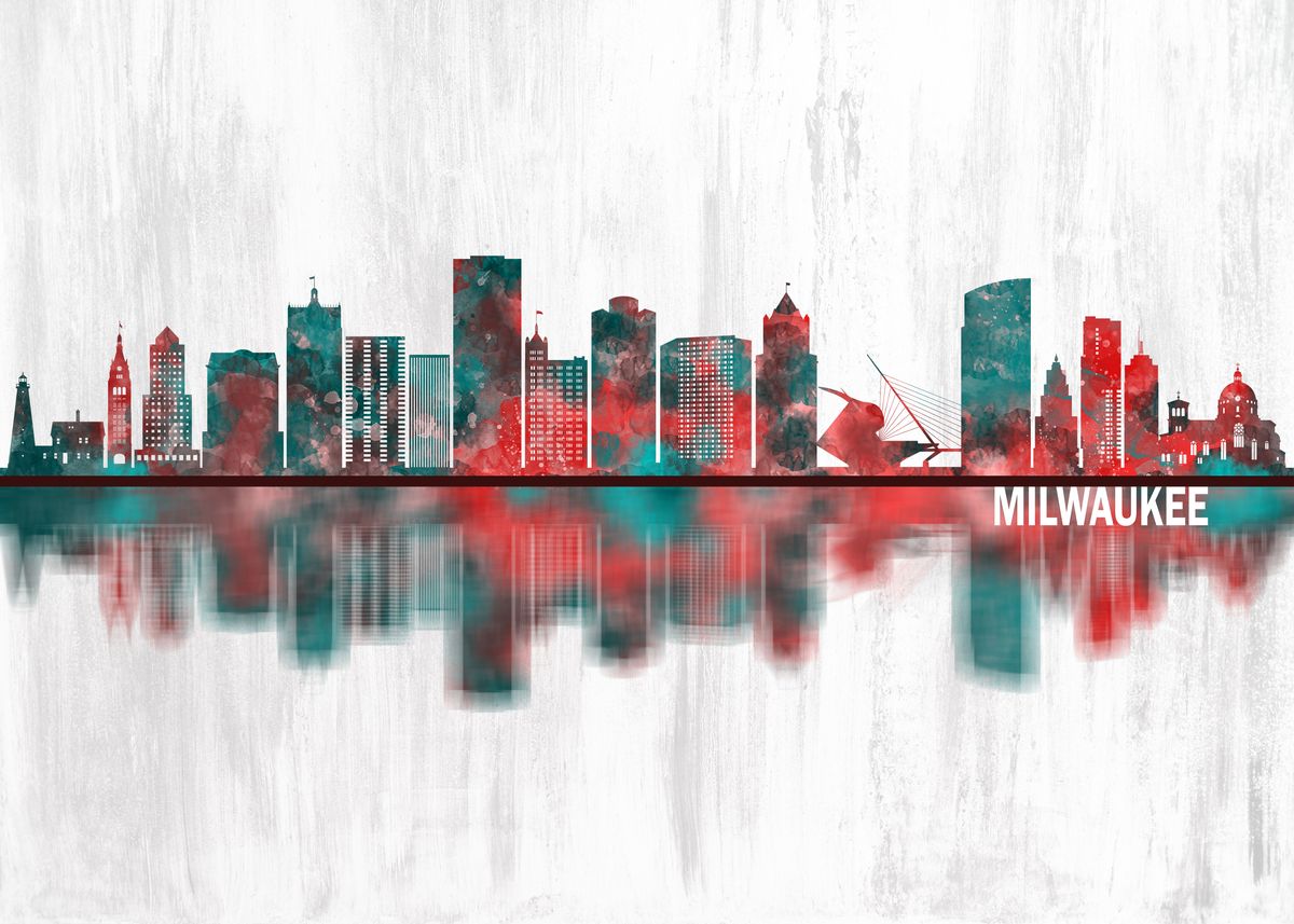 'Milwaukee Wisconsin' Poster, picture, metal print, paint by Towseef ...