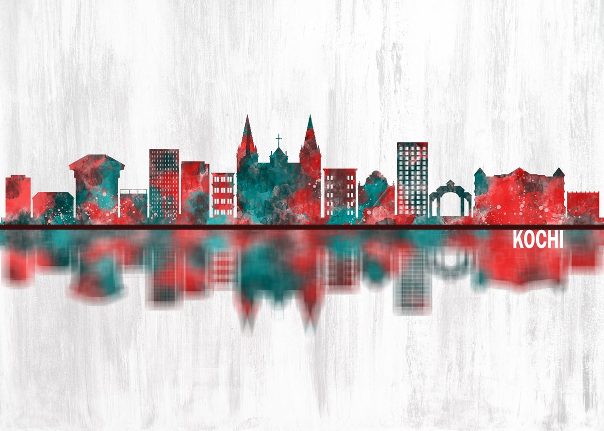 'Kochi India Skyline' Poster by Towseef Dar | Displate