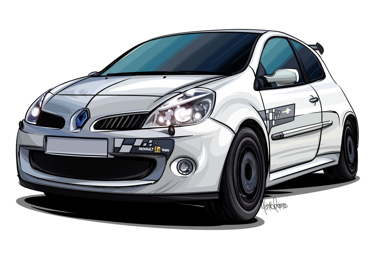 'Renault Clio RS Artwork' Poster, picture, metal print, paint by Mário ...