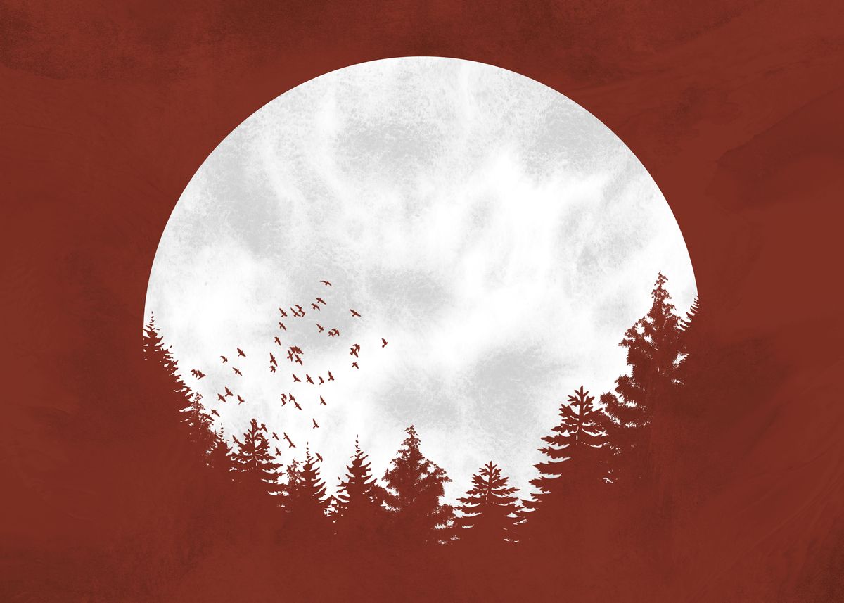 'Autumn moon' Poster by César Torres | Displate