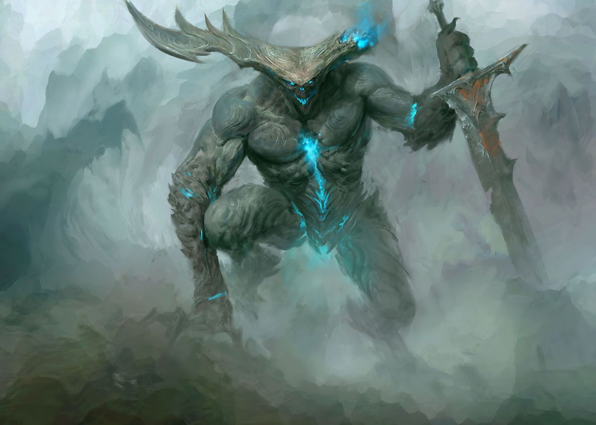 'A Demon' Poster, picture, metal print, paint by Deadhaus Sonata | Displate