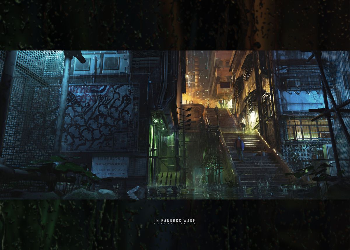 'The Gutter' Poster, picture, metal print, paint by Frank Yang | Displate