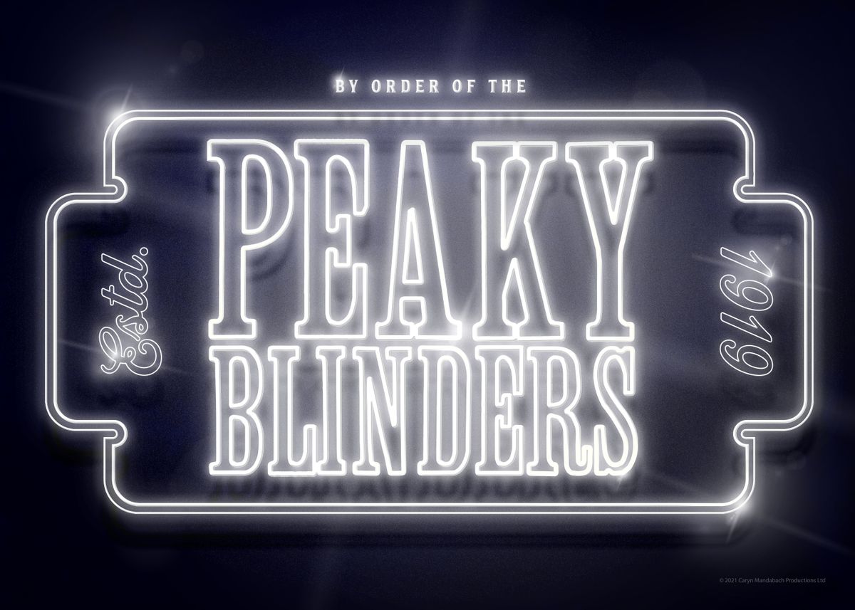 'Peaky Blinders Razor Neon' Poster, picture, metal print, paint by ...