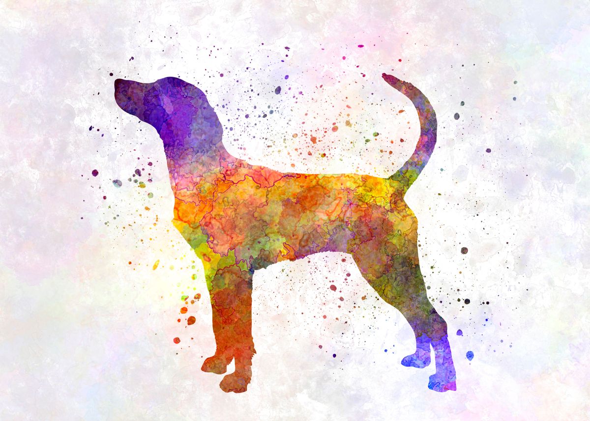 'english Foxhound dog' Poster, picture, metal print, paint by Cristina ...