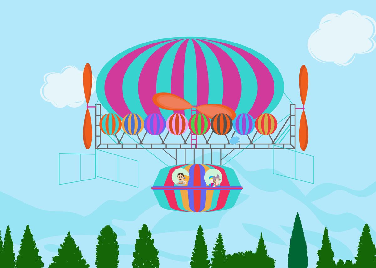 'Victorian Flying Machine' Poster, picture, metal print, paint by Anna ...