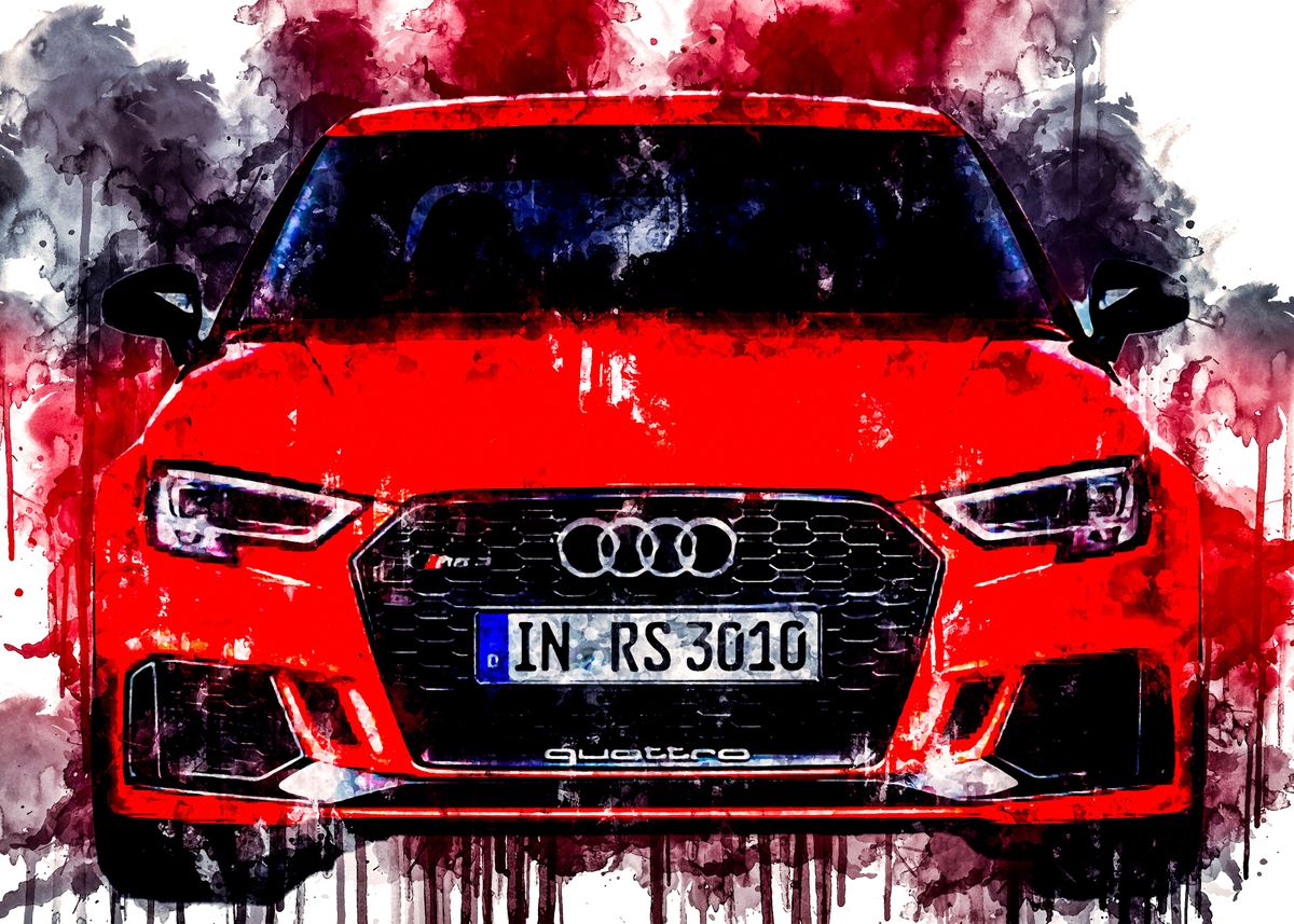 'Car 2017 Audi RS3 ' Poster by Victoria Rutledge | Displate