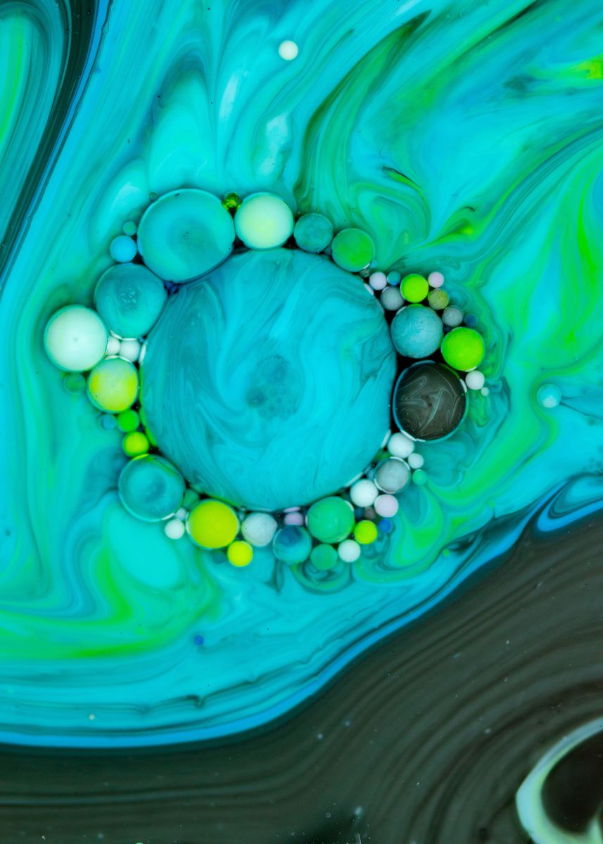'Poseidon Bubbles Art' Poster, picture, metal print, paint by Nikolovi ...