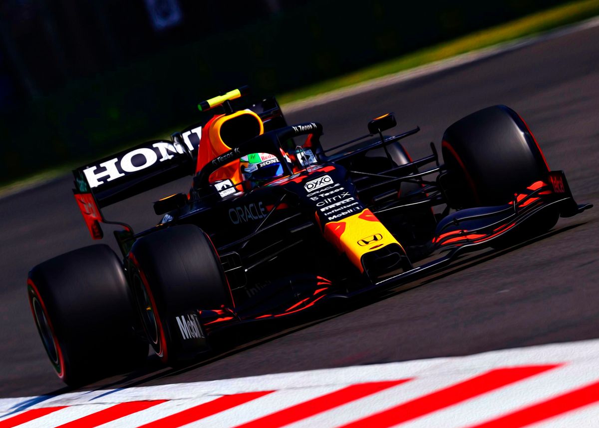 'Sergio Perez 2021 Mexico' Poster, picture, metal print, paint by ...