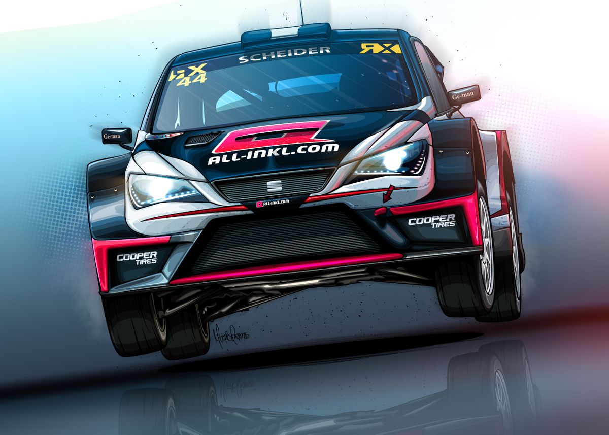 'Seat Ibiza RX Supercar Art' Poster by Mário Ramos Art | Displate