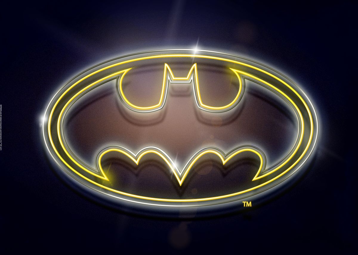 'Batman Neon' Poster, picture, metal print, paint by DC Comics | Displate