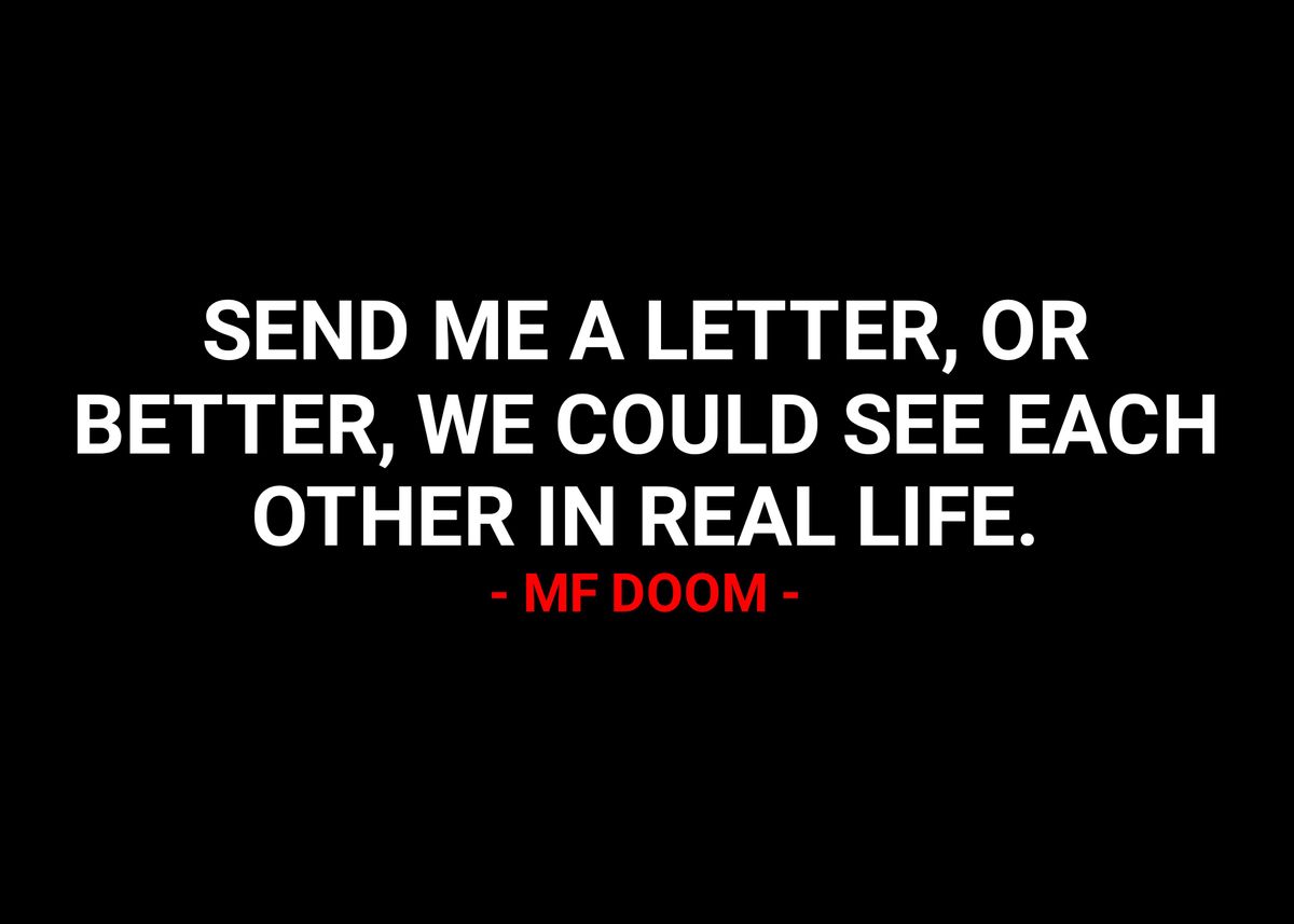 'mf doom text art' Poster, picture, metal print, paint by Muhammad ...