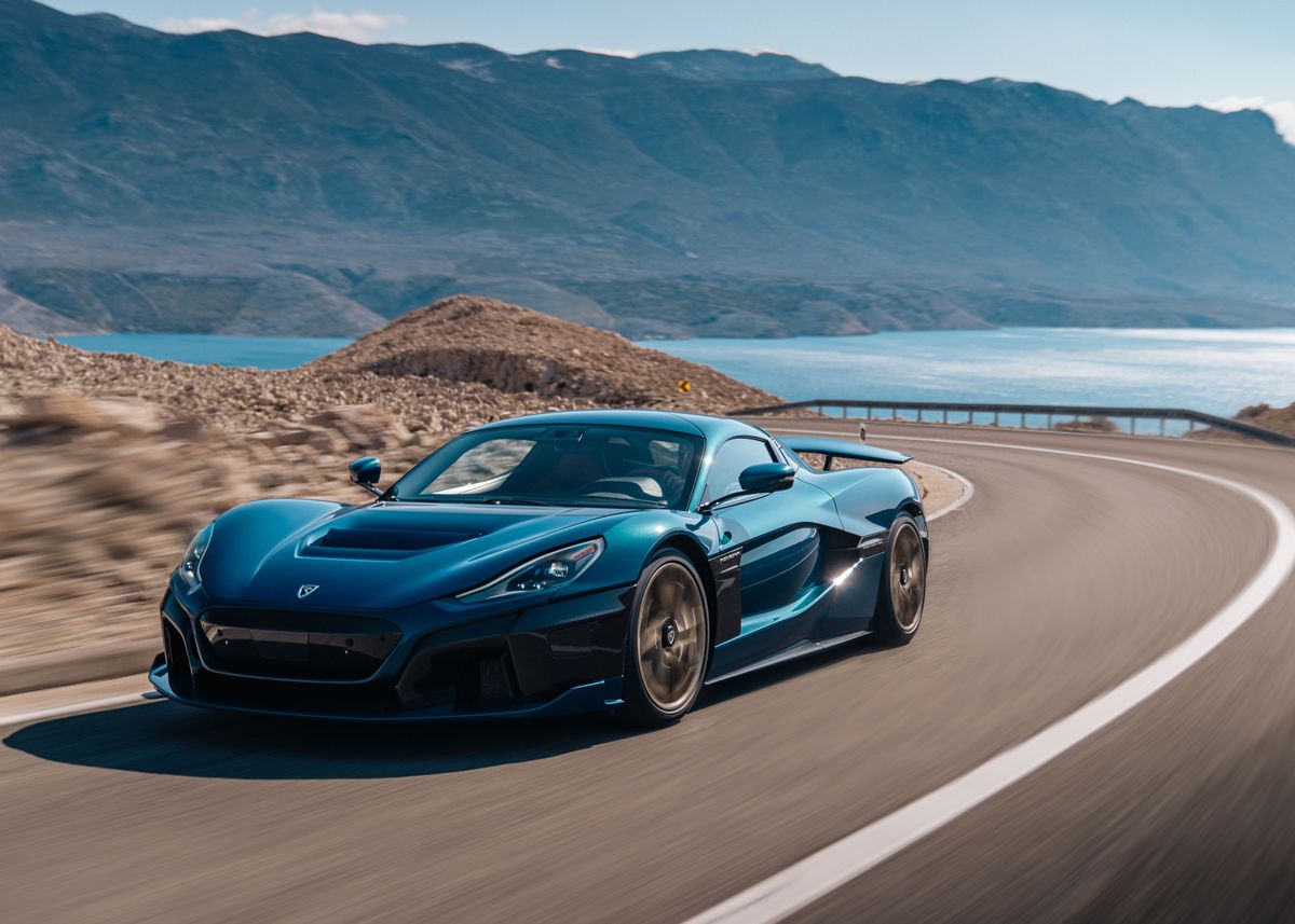 'Rimac Automobili Nevera' Poster, picture, metal print, paint by RevArt ...