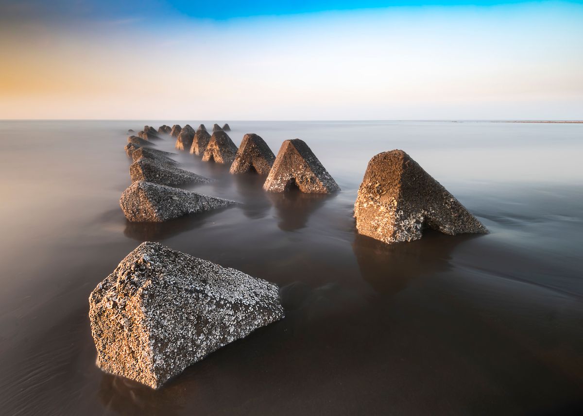 'Triangular wave block' Poster, picture, metal print, paint by HanPing ...