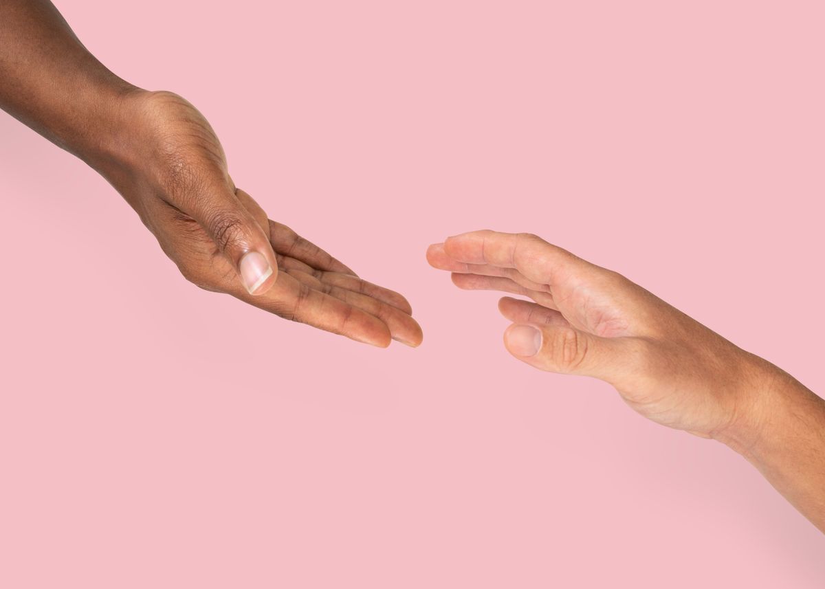 'Reaching out' Poster, picture, metal print, paint by Stephen ...