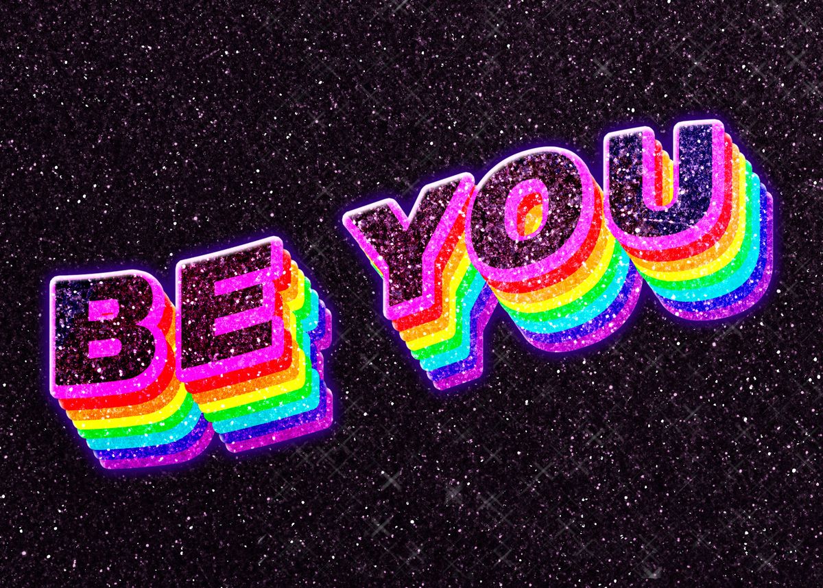 'Be you in simple terms ' Poster, picture, metal print, paint by ...