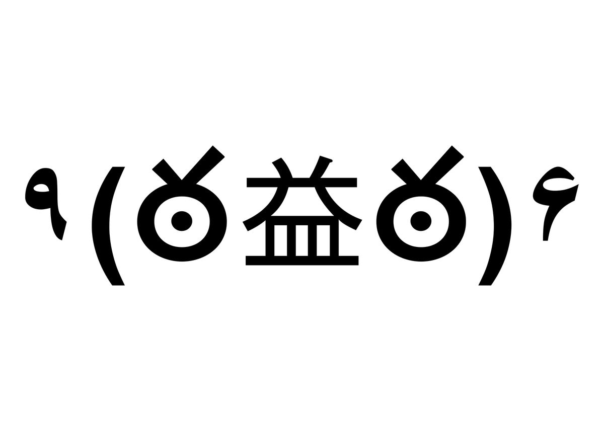 Angry Japanese Emoticons