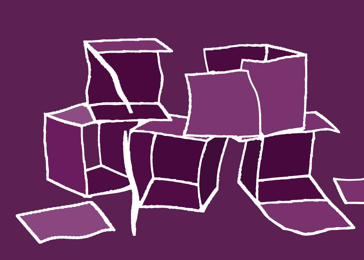 'Deconstructed boxes' Poster by Eli Paris | Displate