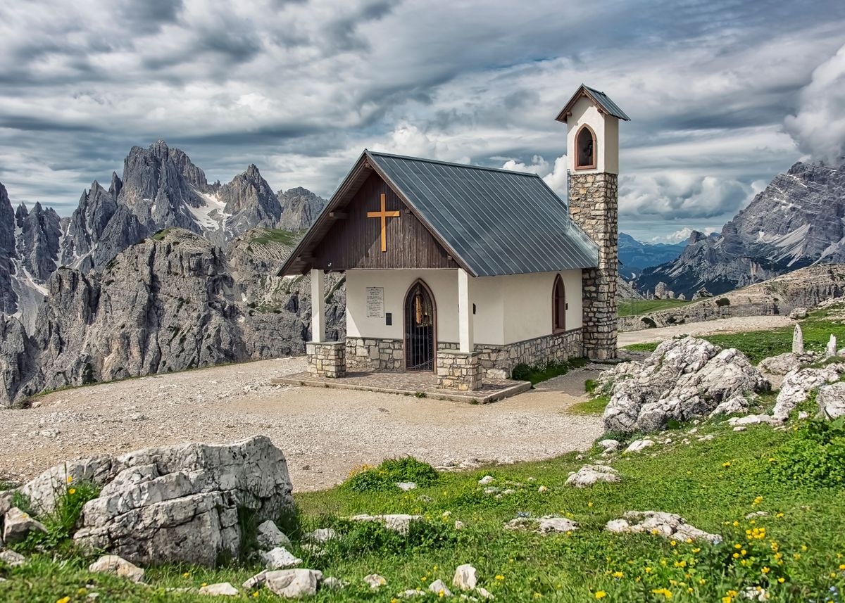 'The lonely church' Poster, picture, metal print, paint by Mango Art ...