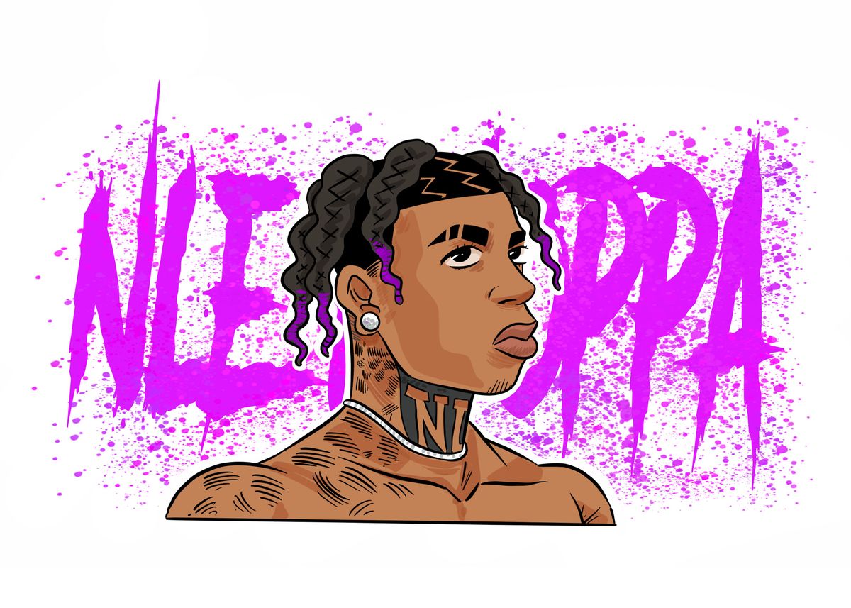 'nle choppa Poster' Poster, picture, metal print, paint by DrawForFun ...