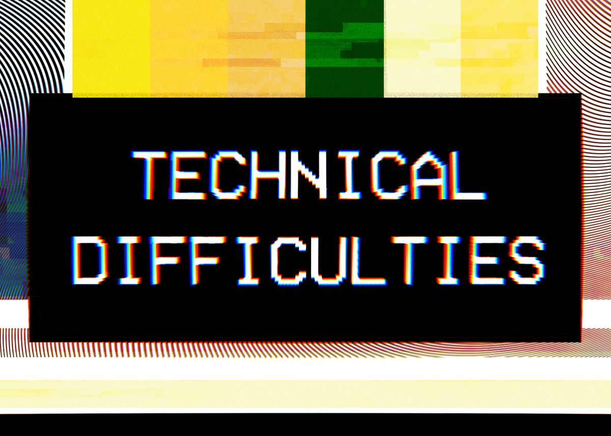 'Technical difficulties moi' Poster, picture, metal print, paint by ...