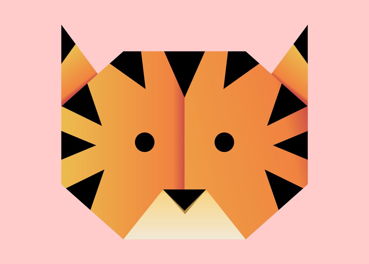 'Paper tiger head' Poster, picture, metal print, paint by AnnArtshock ...