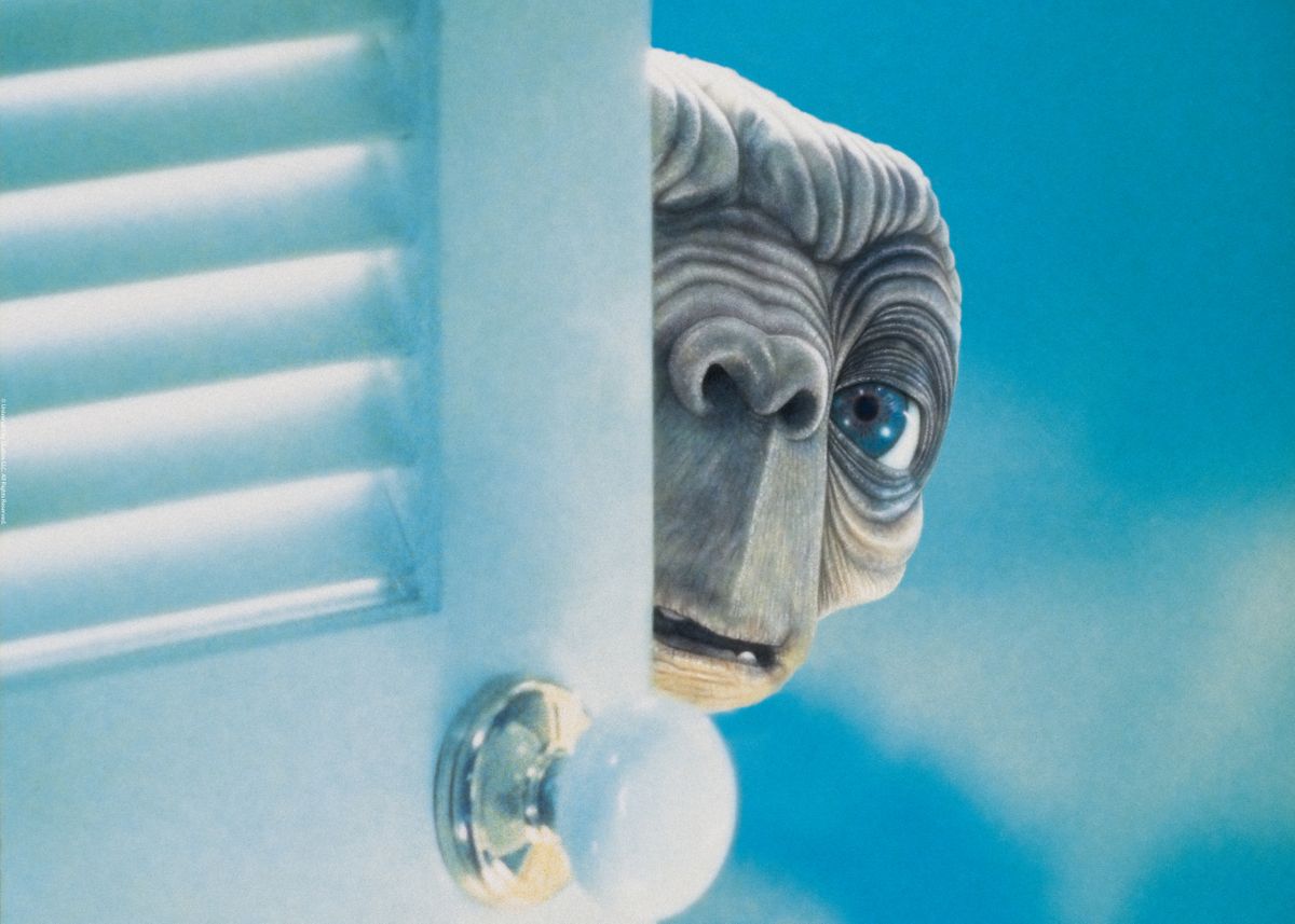 'E.T. hiding' Poster, picture, metal print, paint by E.T. | Displate