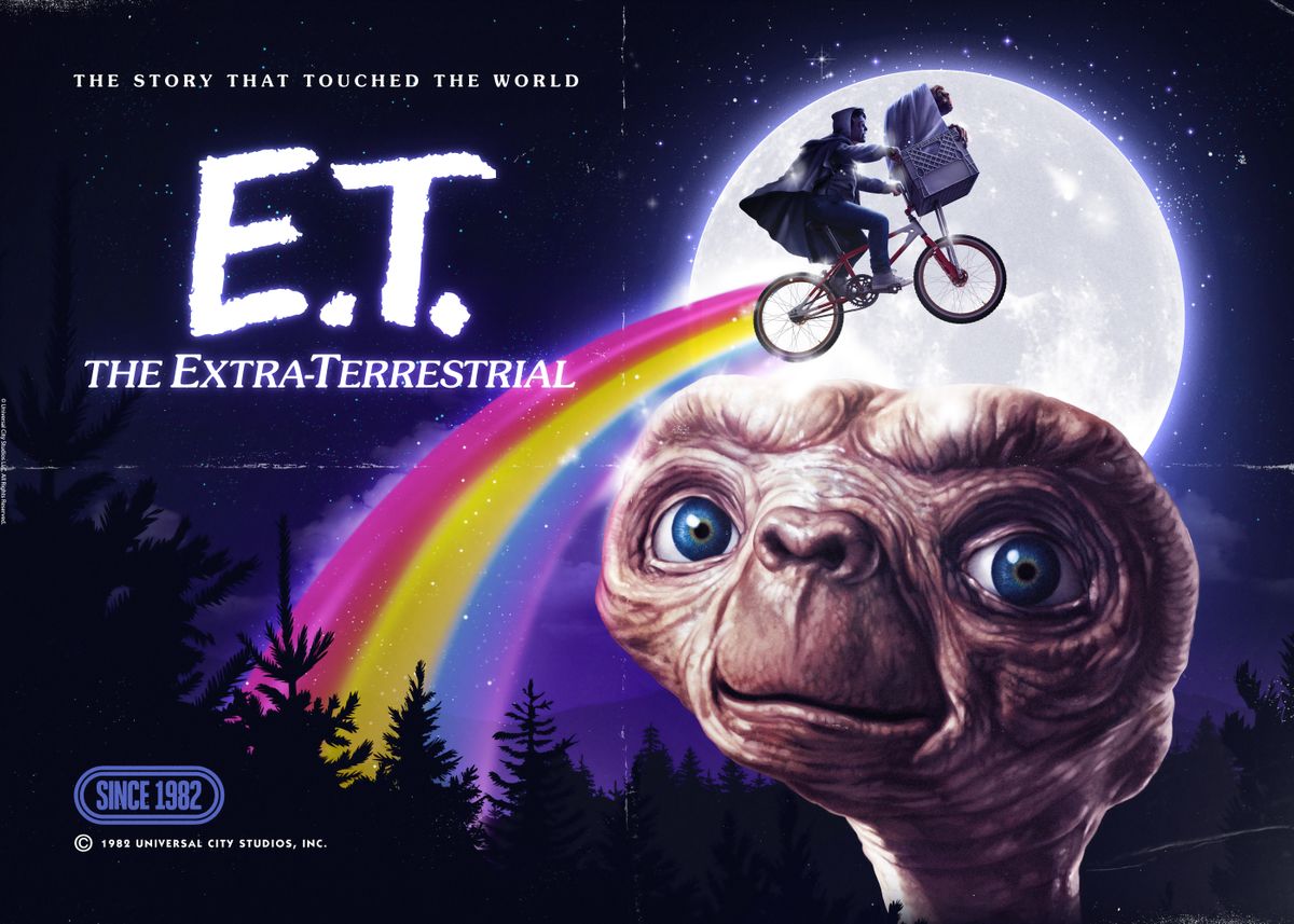 'E.T. portrait' Poster, picture, metal print, paint by E.T. | Displate