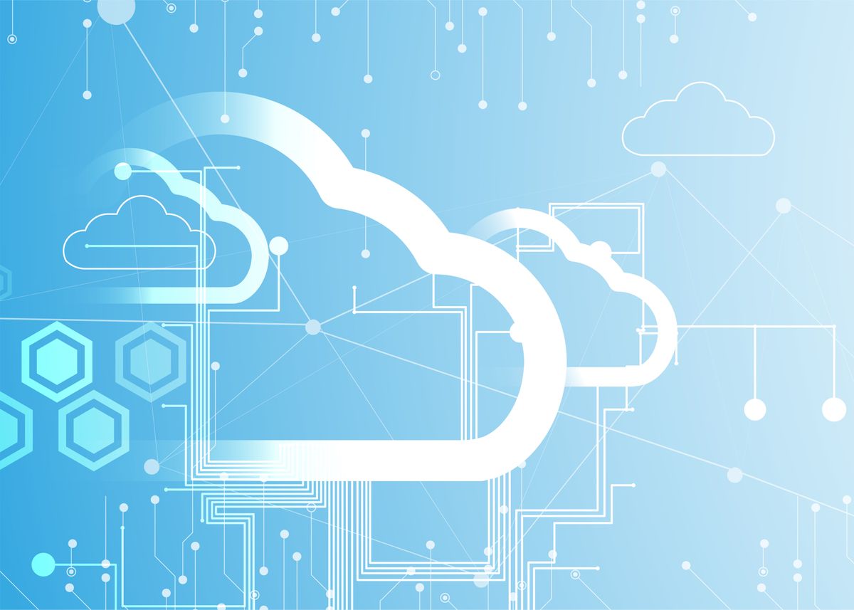 'cloud technology' Poster, picture, metal print, paint by Vs 1489 ...