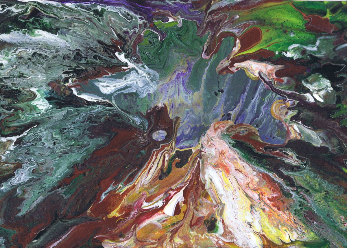 'A colorful abyss' Poster, picture, metal print, paint by Karina J ...