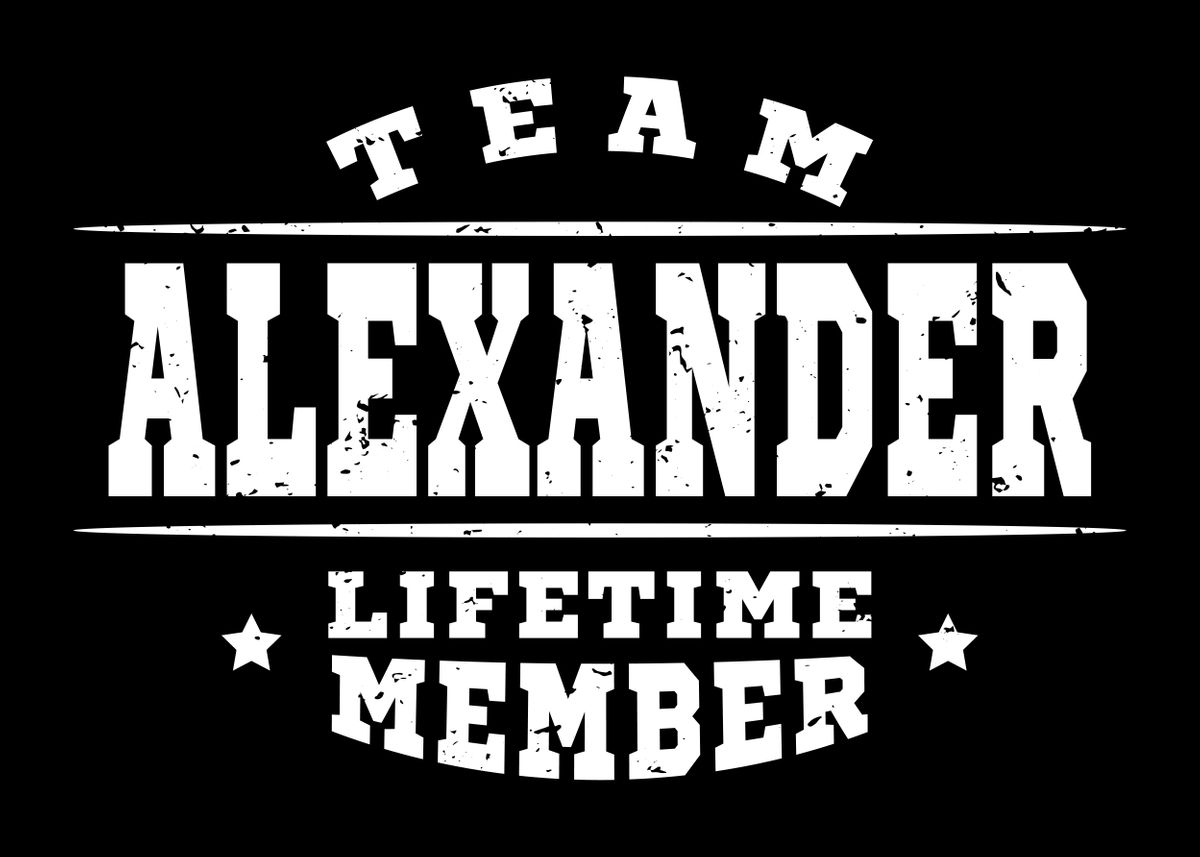 'Team Alexander' Poster, picture, metal print, paint by platenum | Displate