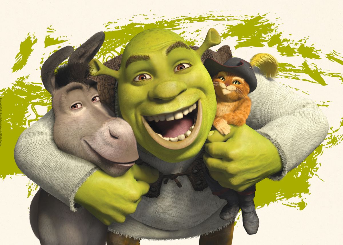 'The Trio' Poster, picture, metal print, paint by Shrek | Displate