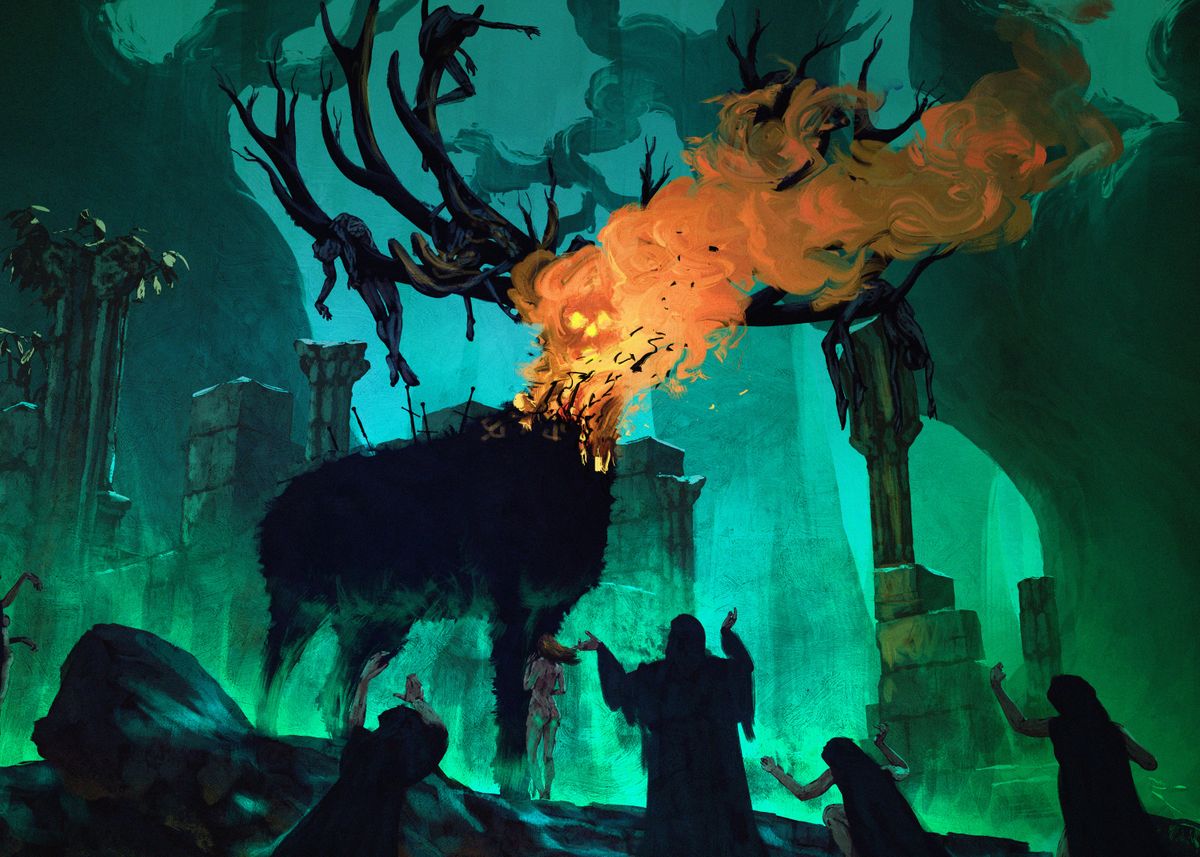 'The ritual' Poster, picture, metal print, paint by Anato Finnstark ...