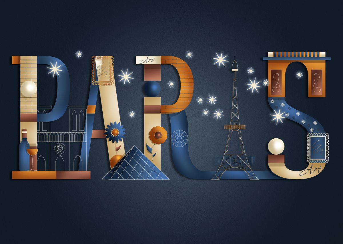 'Paris' Poster by Melissa Lessard | Displate