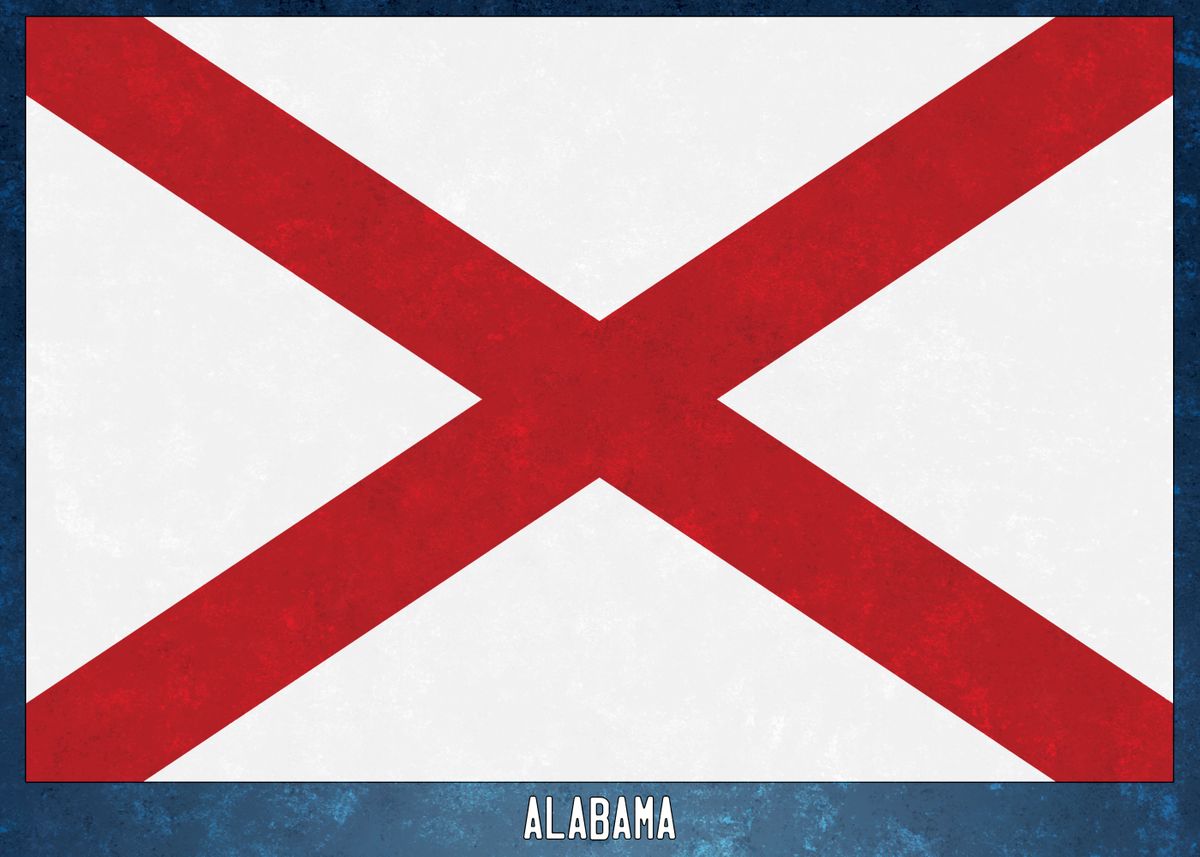 'Flag of Alabama' Poster by Enzwell | Displate